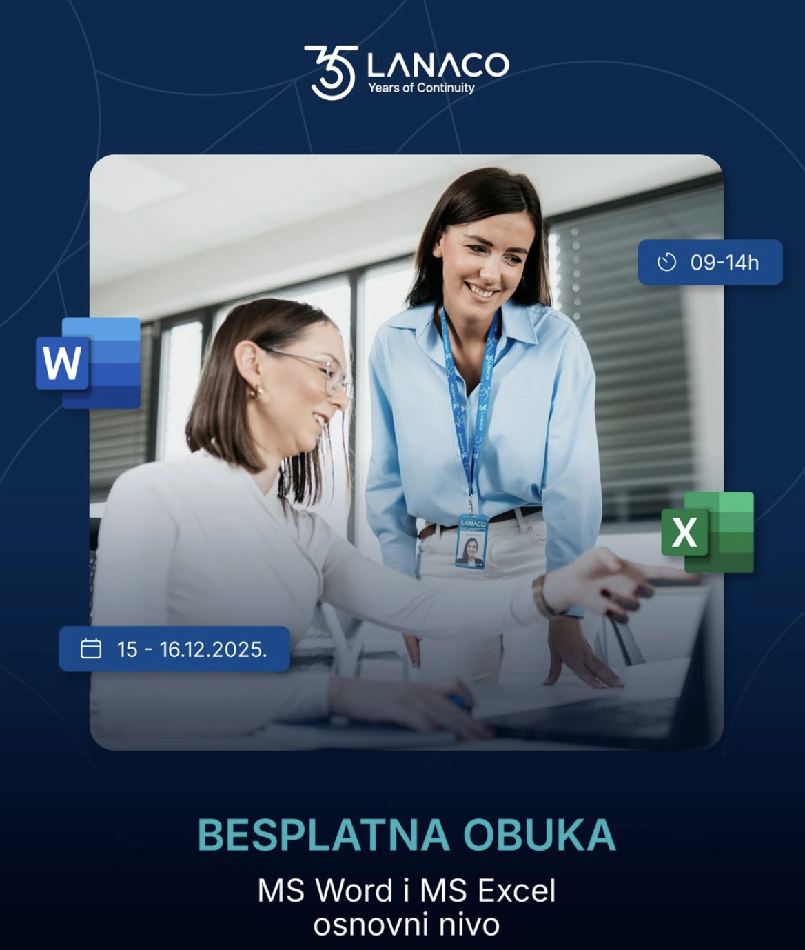 Prijavite se na besplatnu LANACO edukaciju Microsoft Office - Udruženje mreža za izgradnju mira